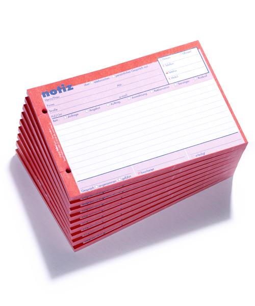 Gesprächsnotizblock Redmail | Sortiment | fabo Online-Shop